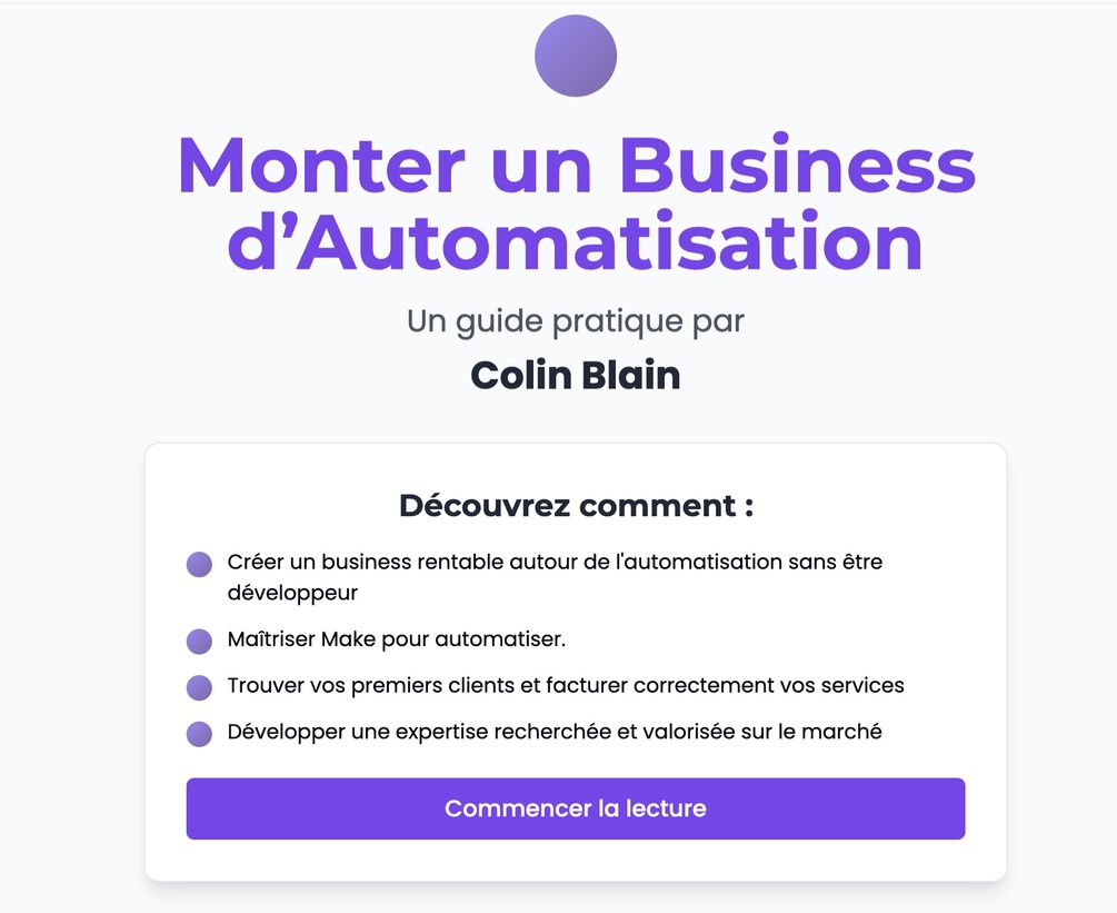 Monter un Business d’Automatisation, le guide pratique