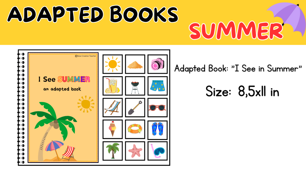 Interactive Adapted Books SUMMER for Special Education & Autism