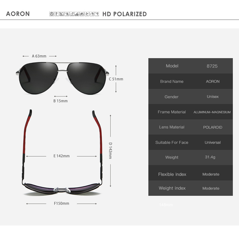 AORON Classic Polarized Sunglasses