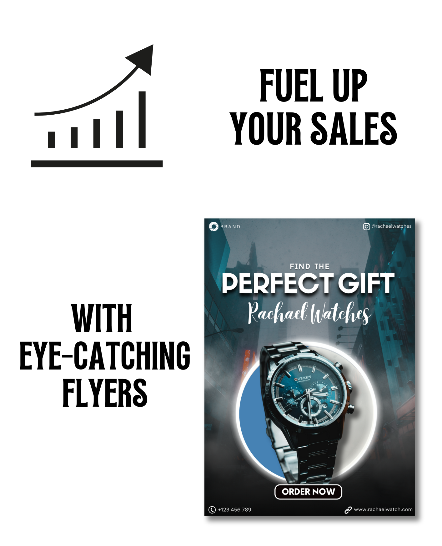 Pack of 4 Aesthetic Watch Brand Flyer Canva Templates