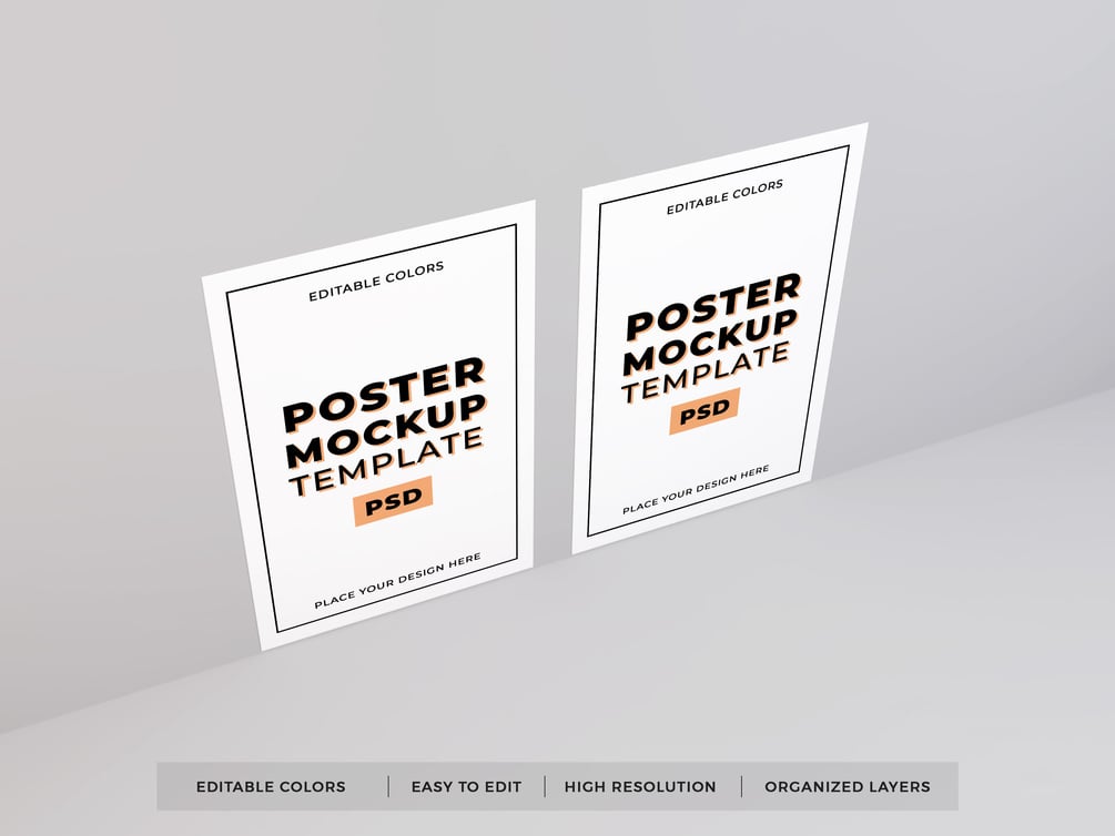 Portrait Poster Mockup Vol 8