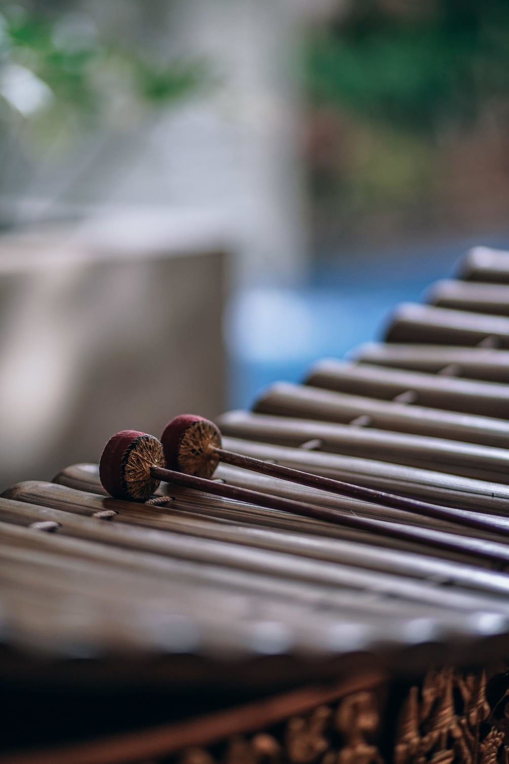 Close-up Shot of a Traditional Cambodian Xylophone (3698 x 5547px)