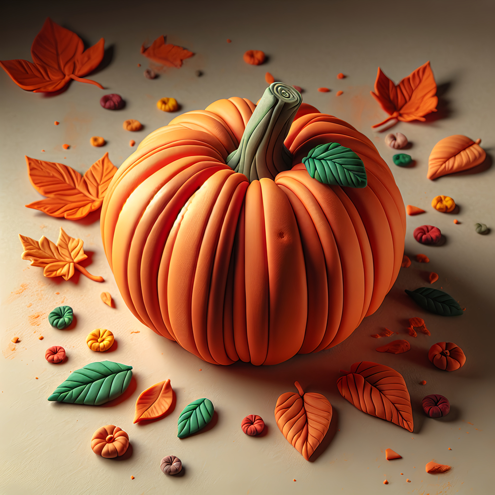 Clay Pumpkin #4