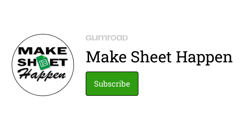 Make Sheet Happen