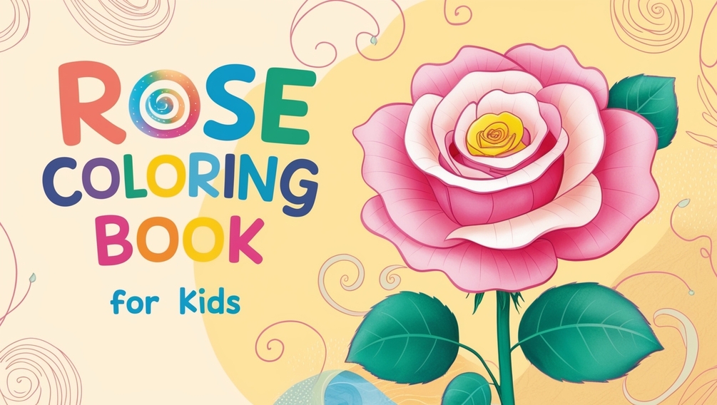 Roze coloring book for kids