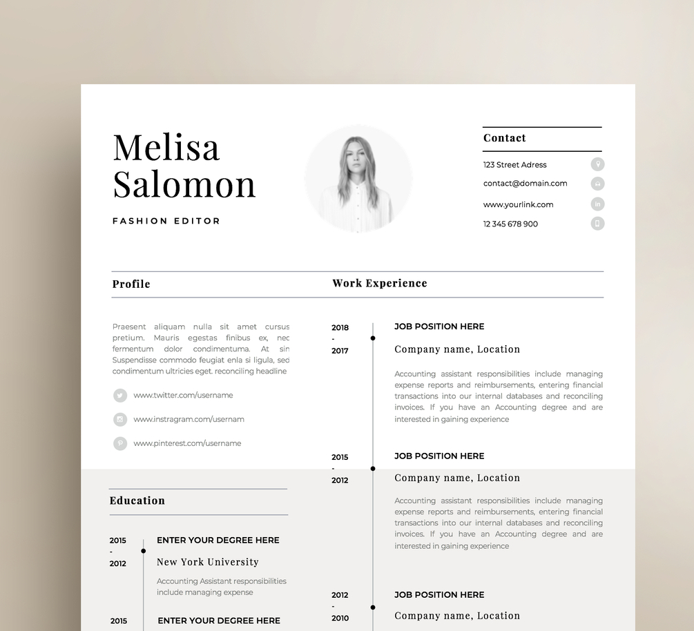 03 Free Resume Template-Paris