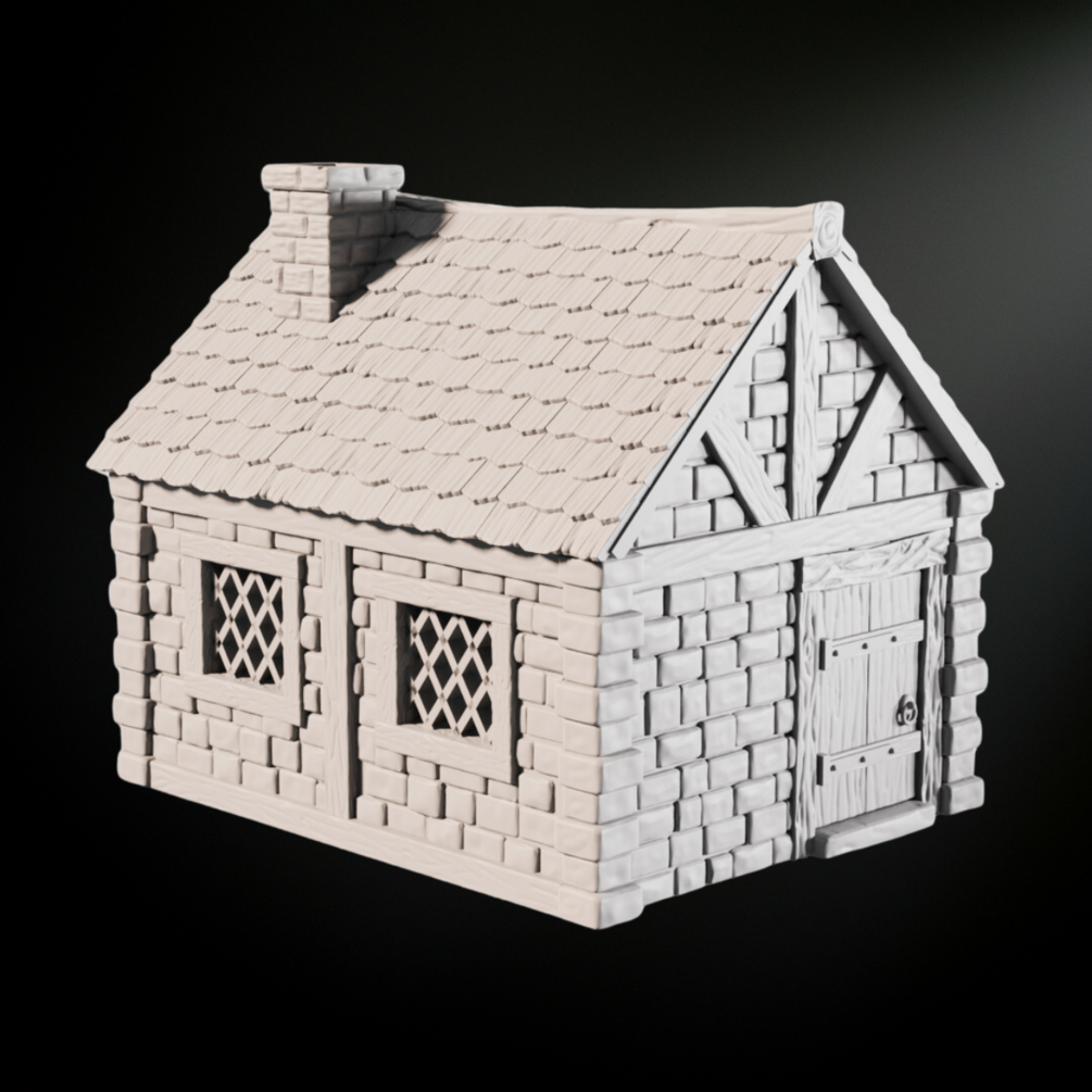 Medieval Cottage House III 3D Printable STL - Wargaming Terrain ...