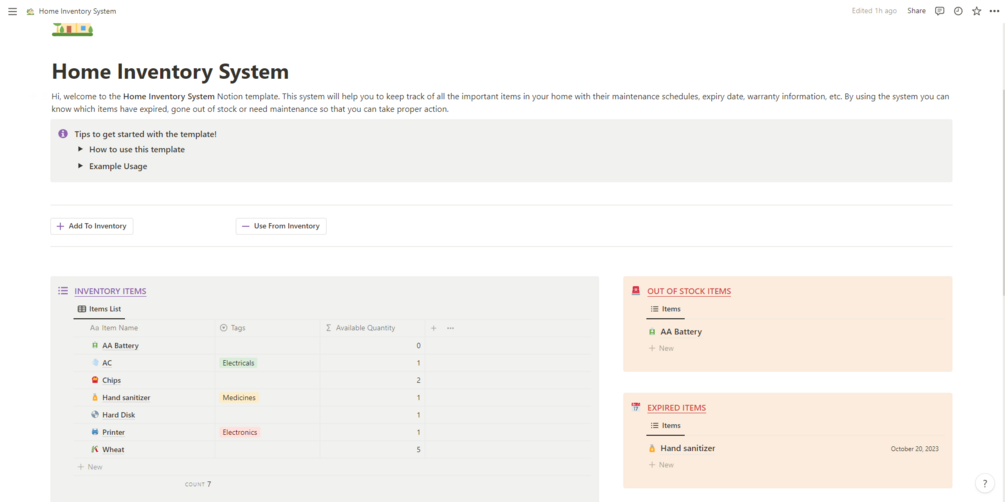 Home Inventory System - Keep track of quantity, expiration and ...