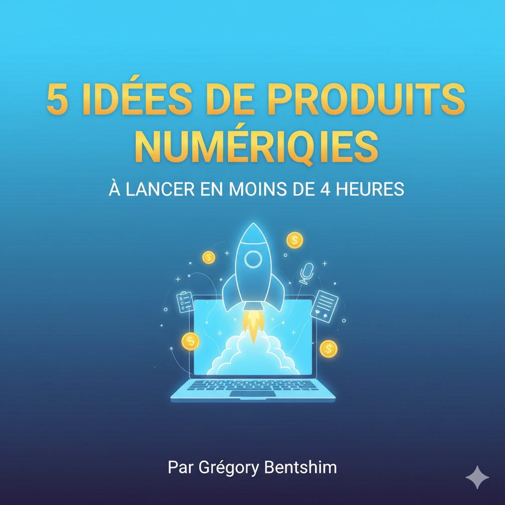 📘 5 Idées de Produits Numériques à Lancer en Moins de 4 Heures