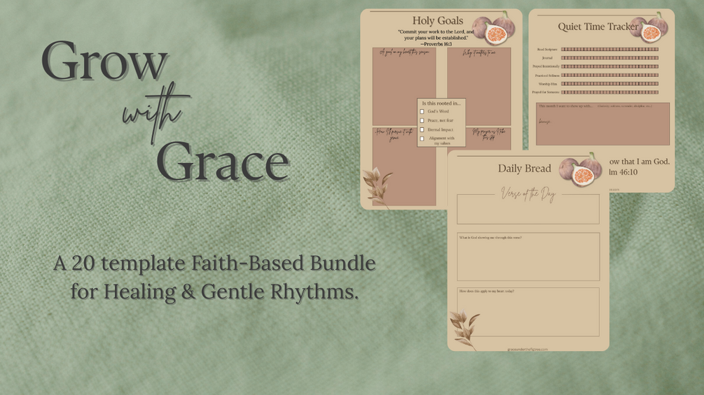 Grow With Grace: Faith-Based Printable Bundle for Gentle Healing ...