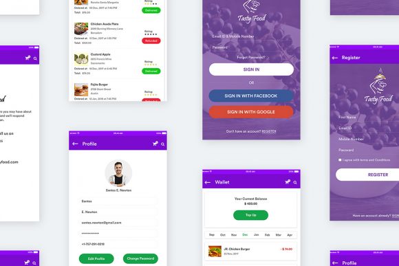 Online Food Order Mobile App UI Kit