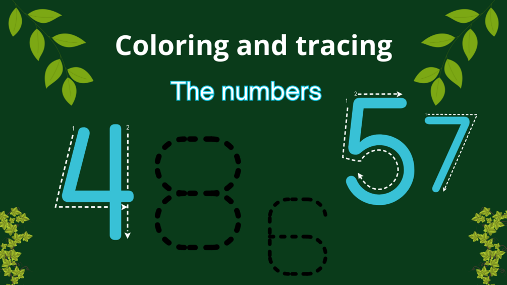 Coloring and tracing the numbers