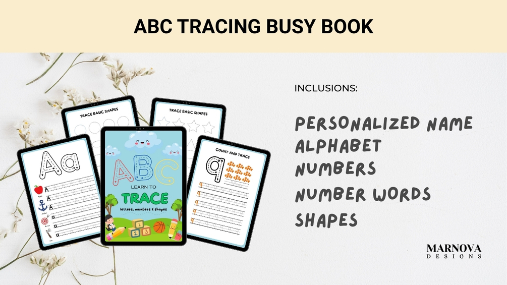 ABC Tracing Book | Printable Tracing Activity Book | Toddler Busy Book ...