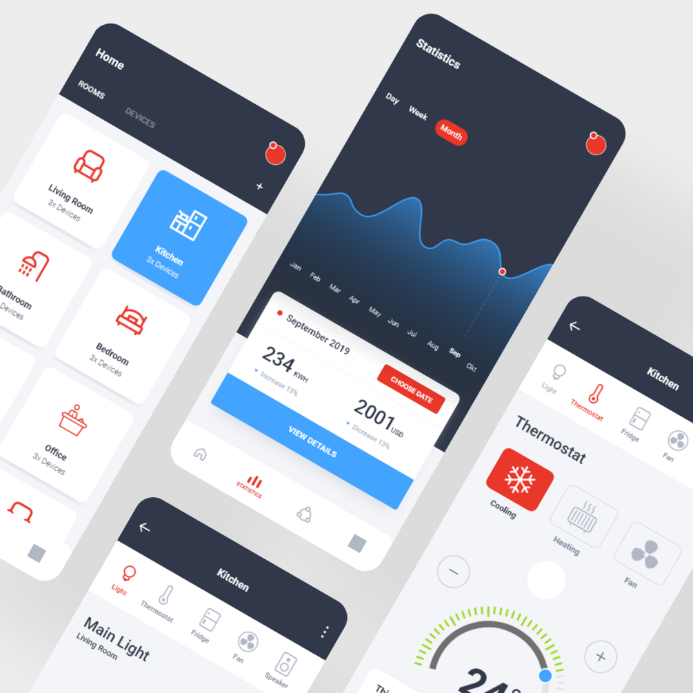 10 ready showcase scenes for your app design