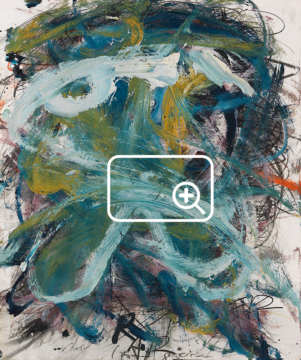 12 digital images of Arnulf Rainer paintings, people landscape still ...