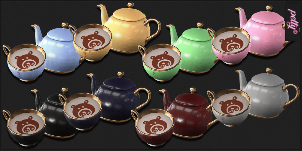 66꒰ა 🎀 ໒꒱COFFEE CUP WITH POT | VRCHAT VTUBE 3D GAME ASSET