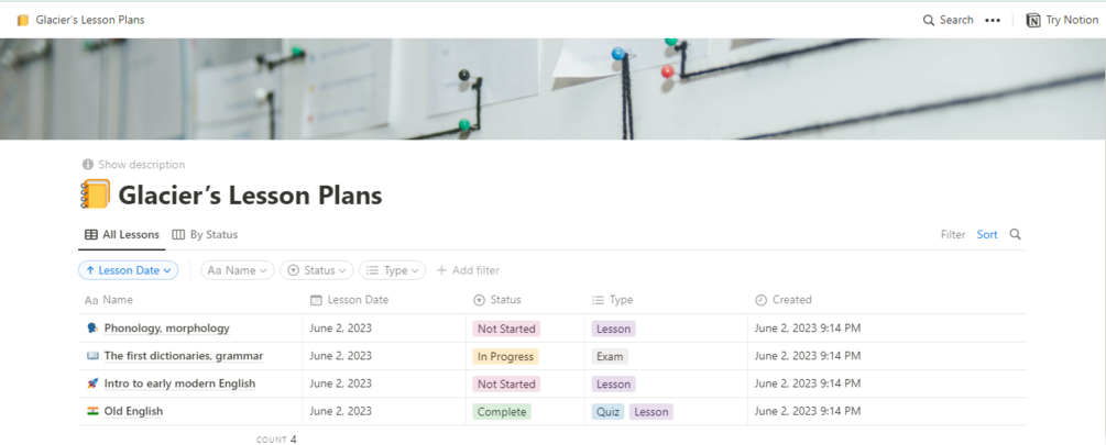 Glacier's Lesson Plans