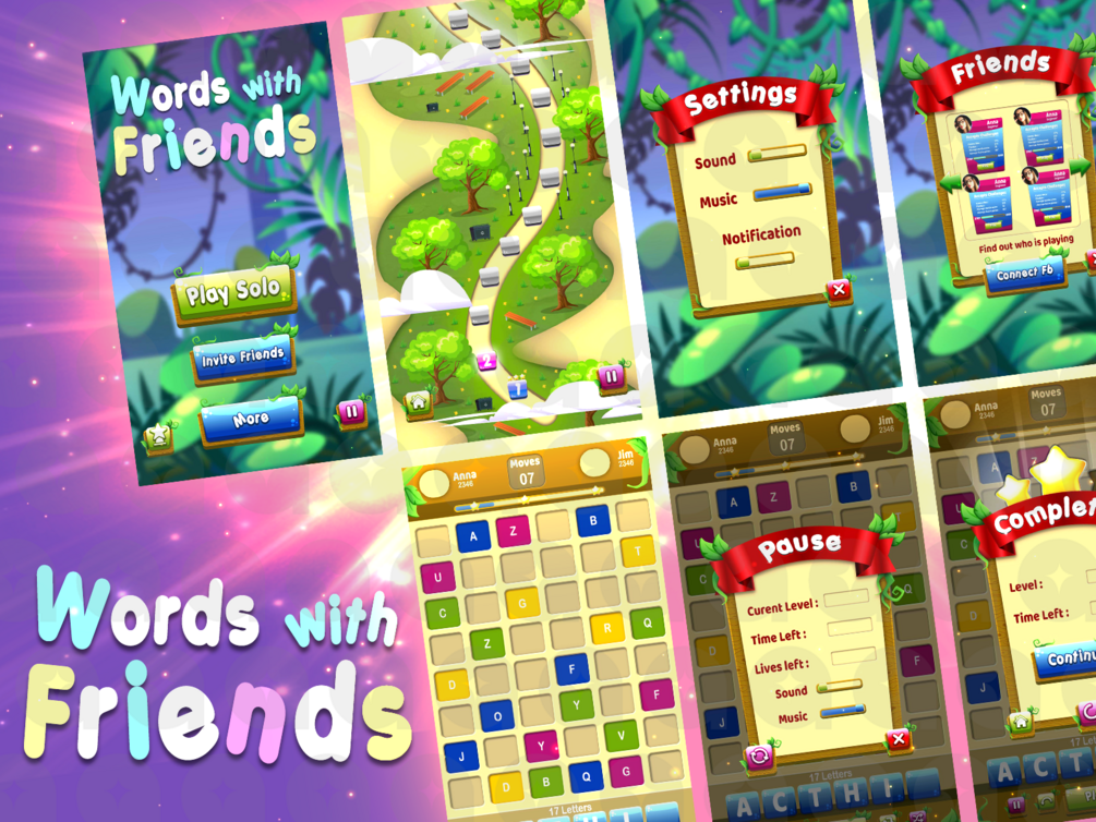 Word With Friends: Word Puzzle UI Design Kit