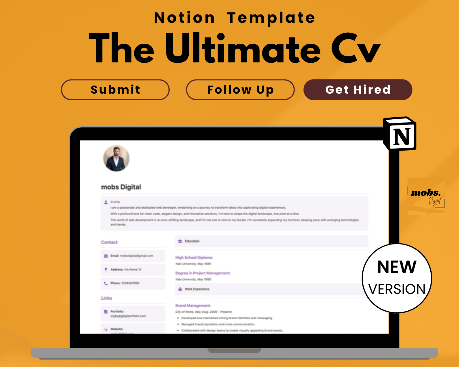 Notion Resume, CV