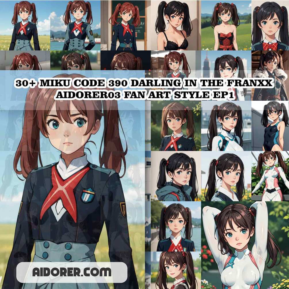 30+ MIKU CODE 390 DARLING IN THE FRANXX AIDORER03 FAN ART STYLE EP1