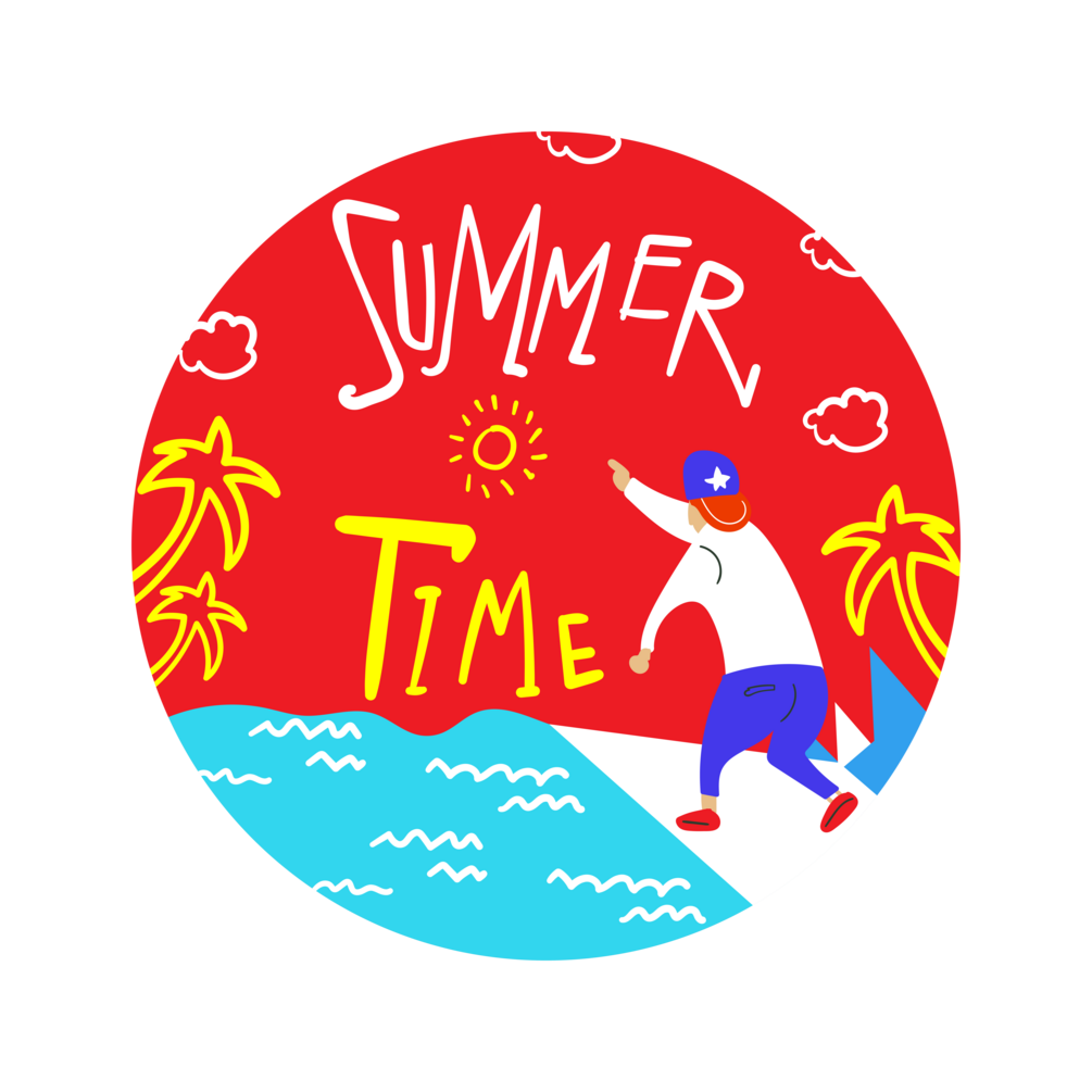 Summer Time Sticker
