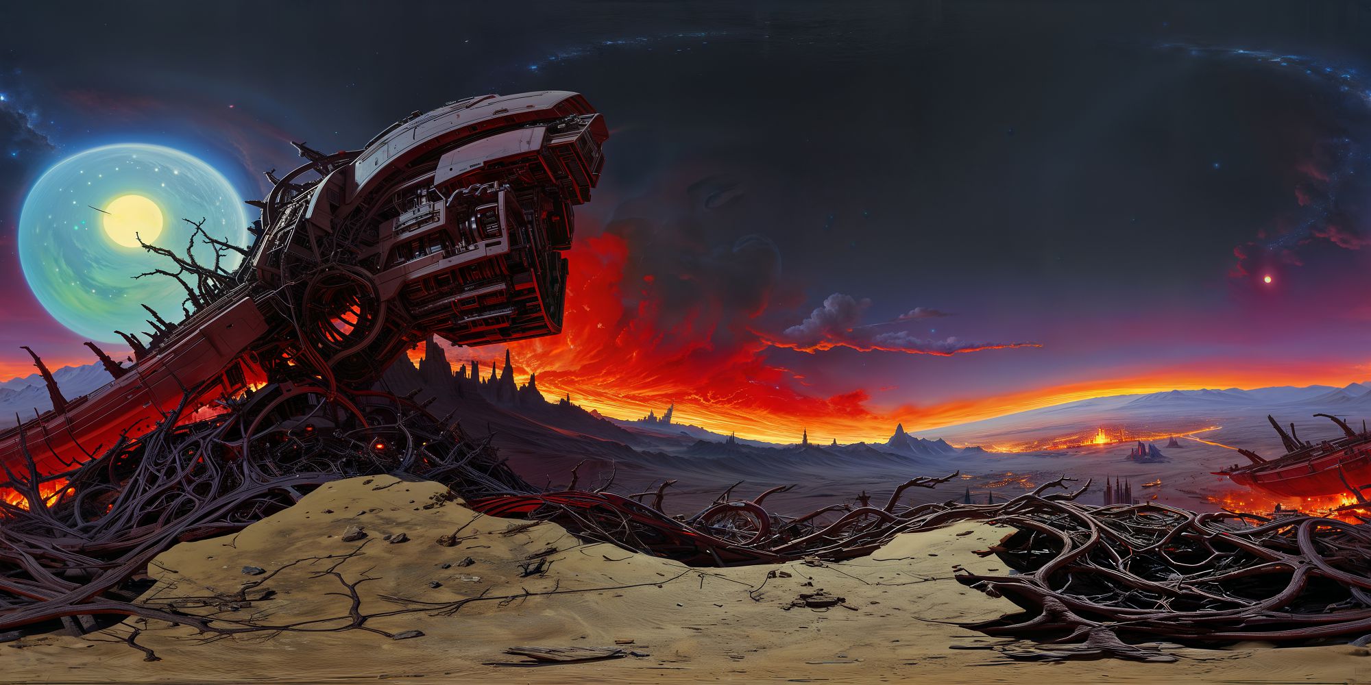 8K HDR Forsaken Wasteland Apocalypse Background VR Skybox