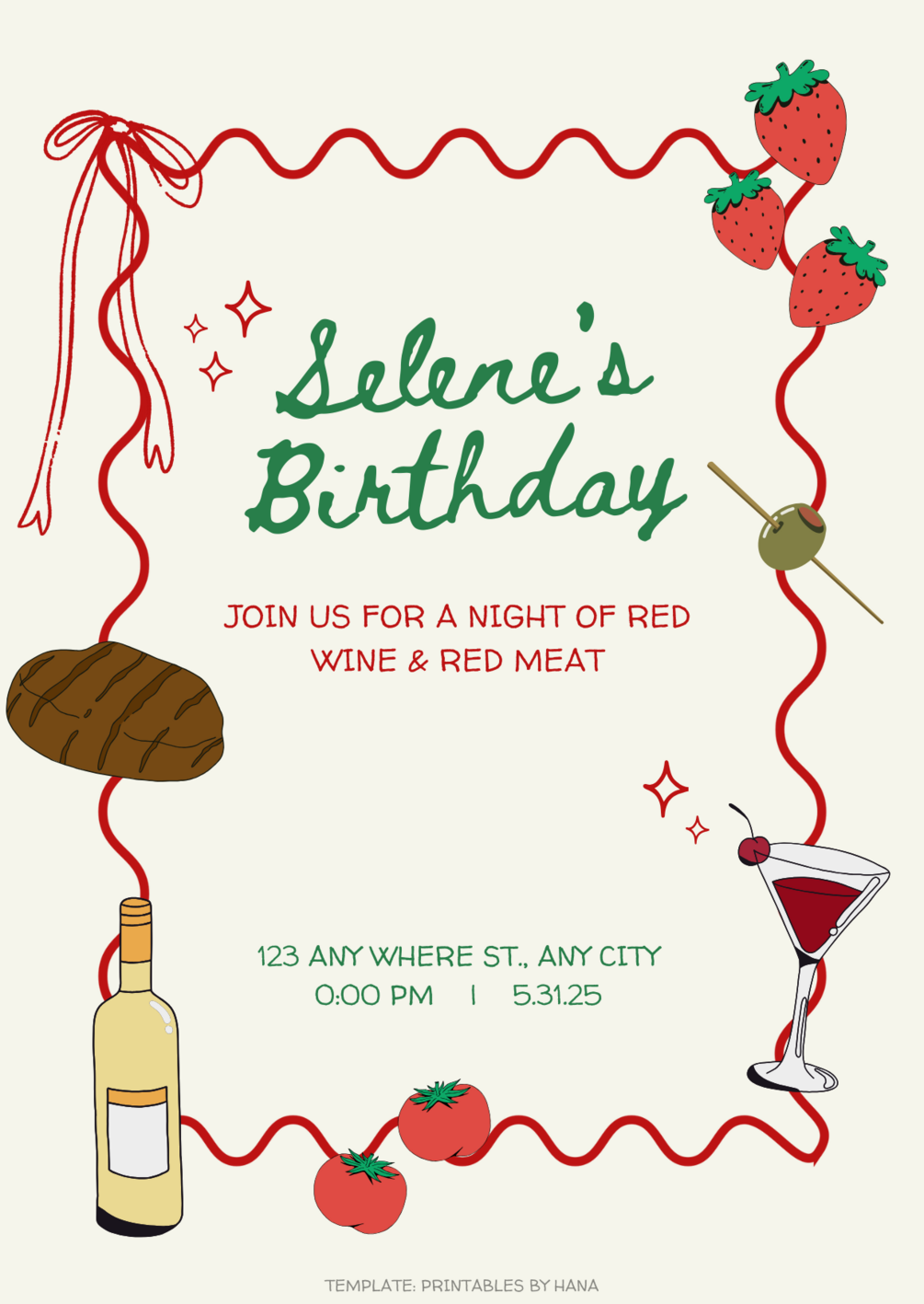 Simple Doodle Party Invitation