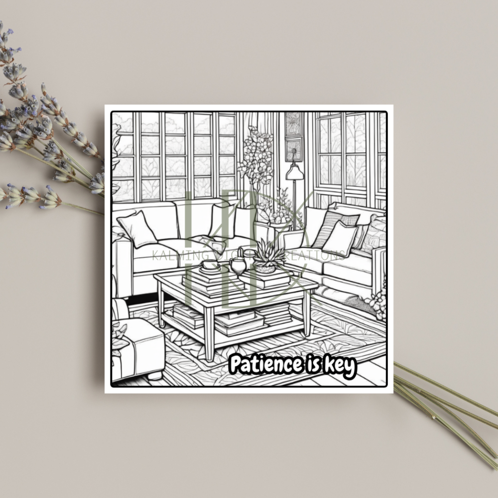 Patience is Key Coloring Page