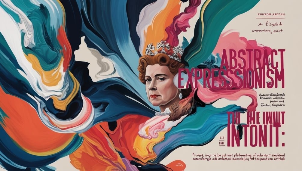 👑 Abstract Expression Images of Queen Elizabeth: A Regal Collection 🎨