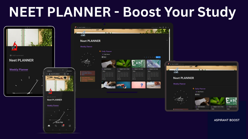 NEET PLANNER - Boost Your Study