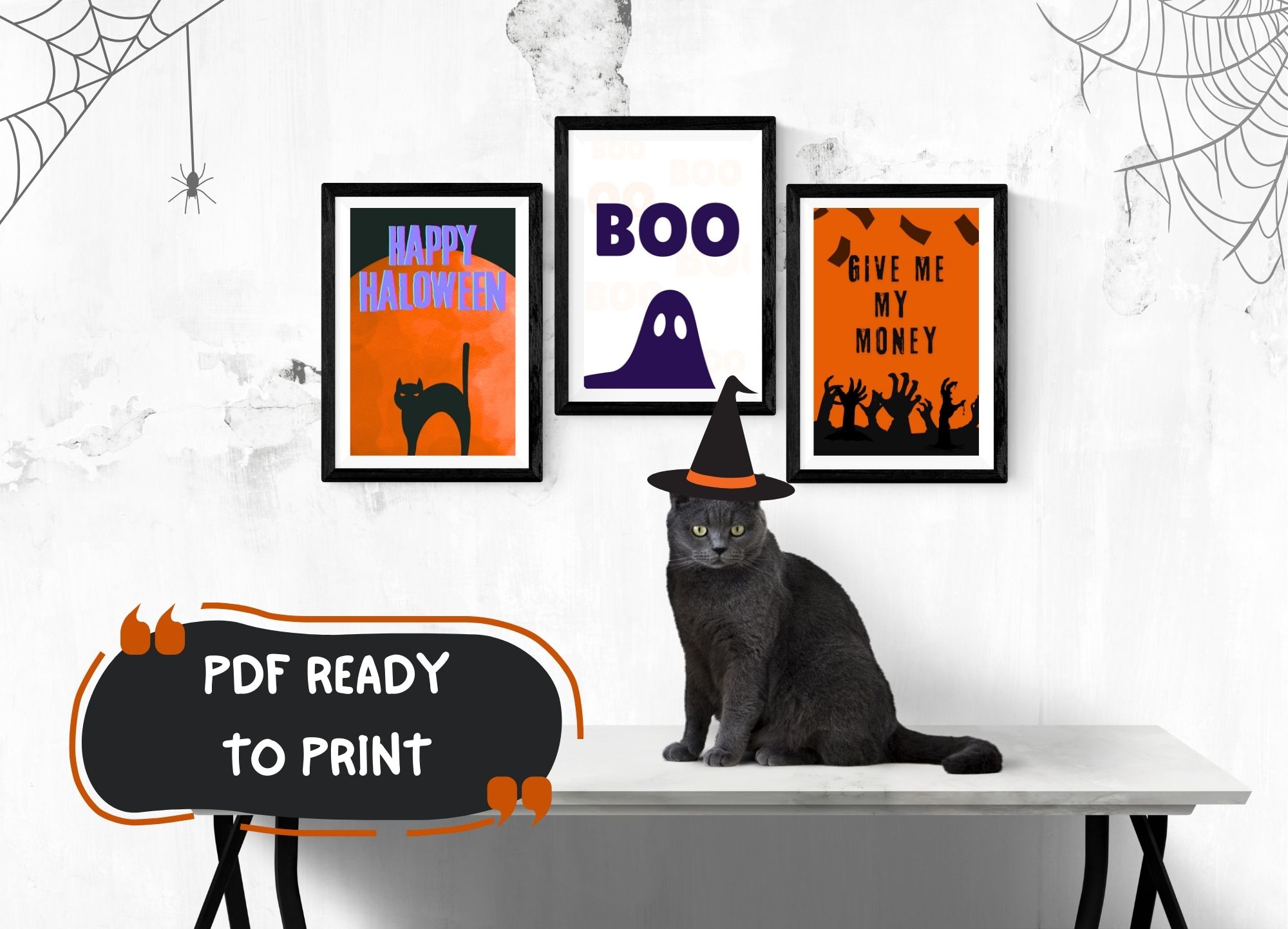 Printable Haunted Halloween Wall Art – Spooky Gothic Decor