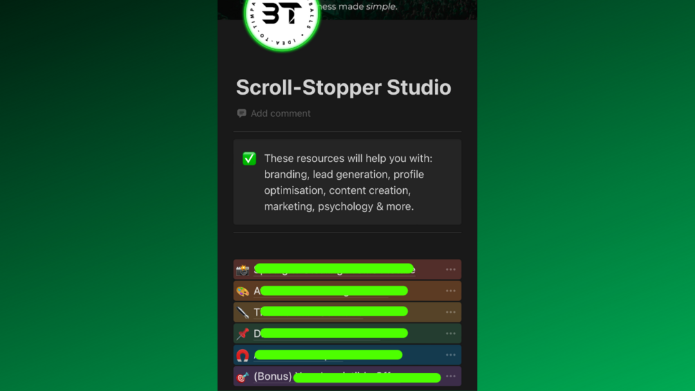 Scroll-Stopper Studio (Branding Course)