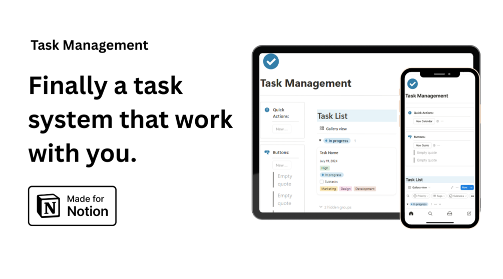 Notion Task Management Template - From Chaos To Clarity