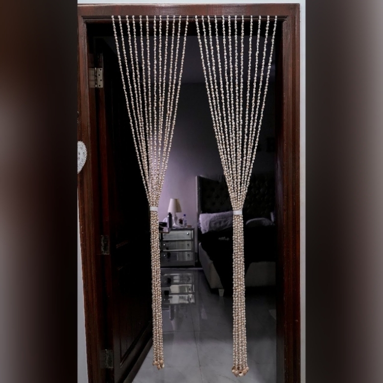 Whitish Baby Pink Boho Shell Door Curtain Shell Beads String Door ...