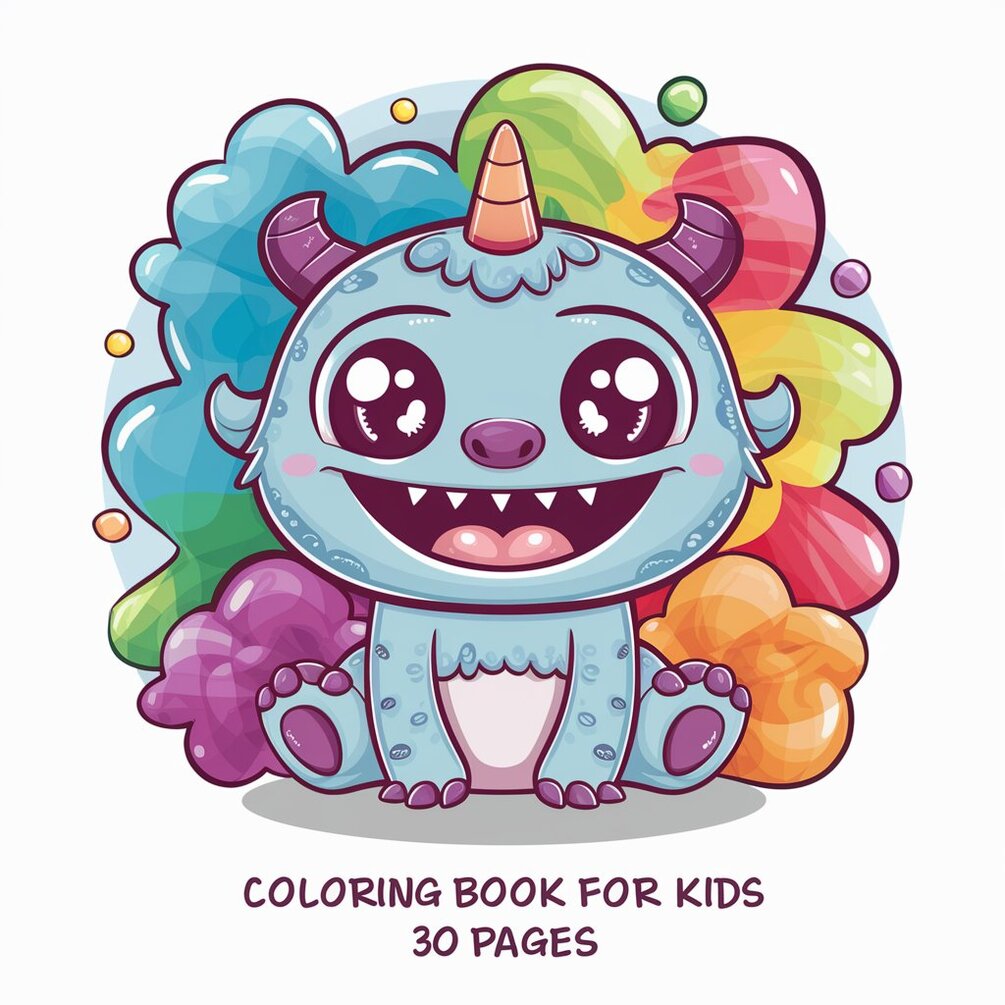 Coloring book for Kids 2024 CUTE MONSTERS