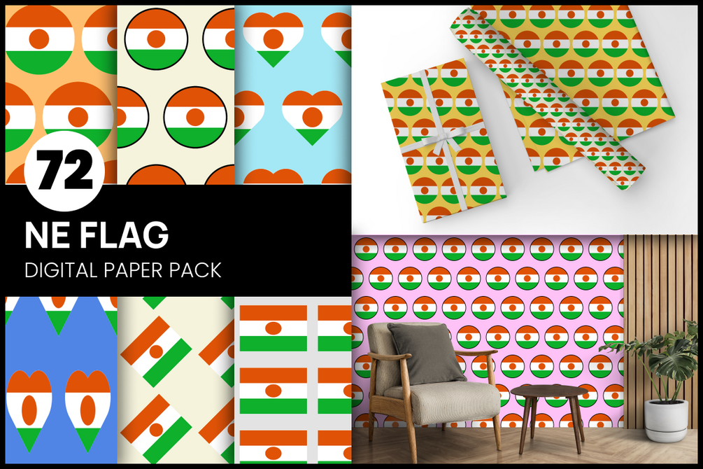 NE Flag Seamless Patterns