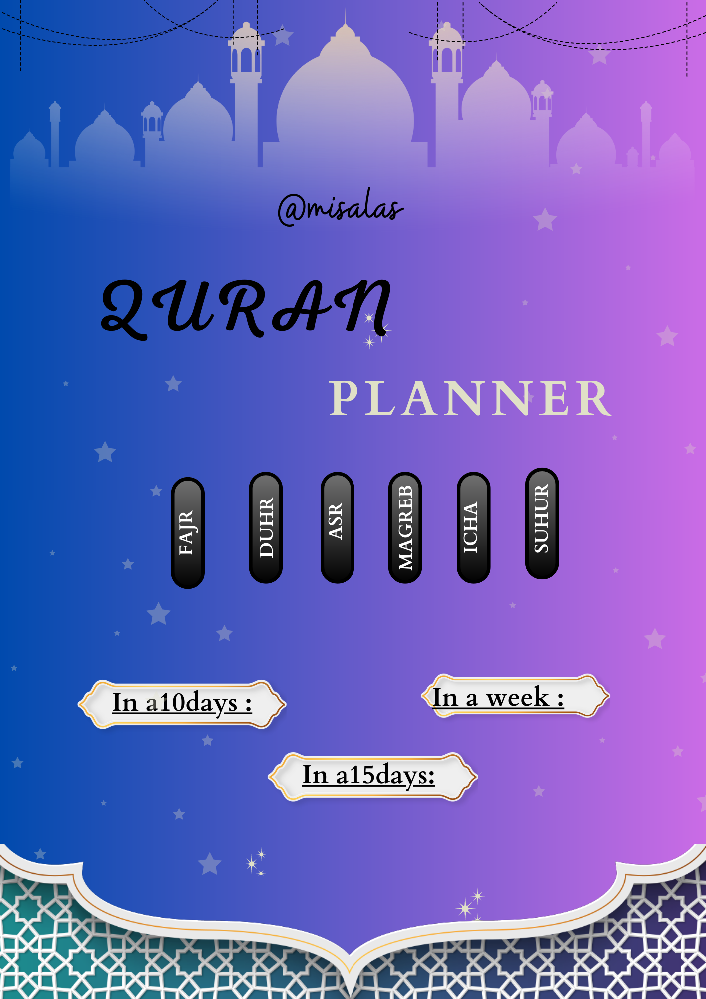 Quran Organizer and Planner for Ramadan
