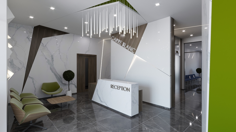 Modern residential Lobby 3D model