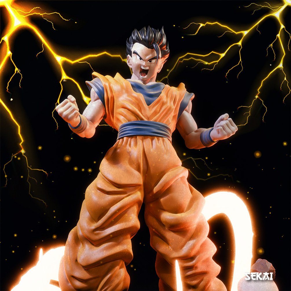 Ultimate Gohan Sculpture and Bust - Sekai 3D Models - Tested and Ready ...
