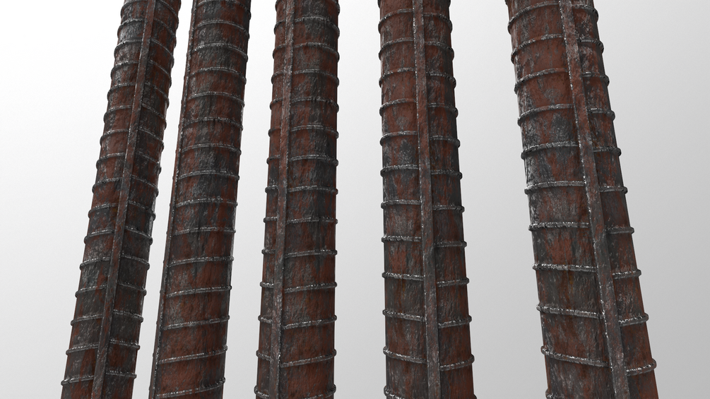 Rusty Metal Rebar Texture