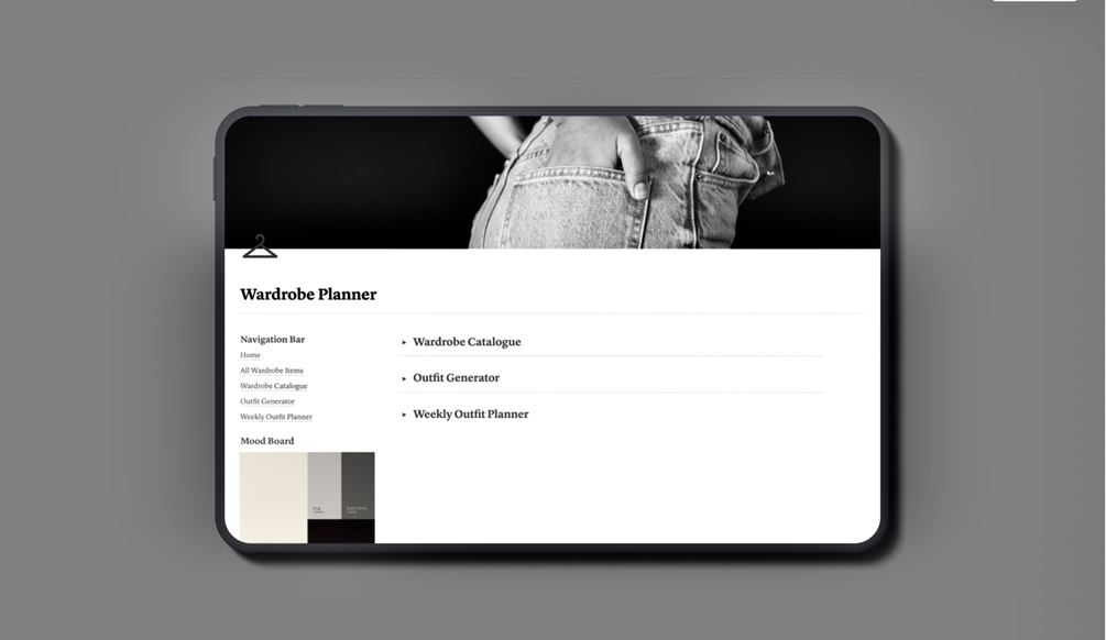 Wardrobe Planner (notion template)