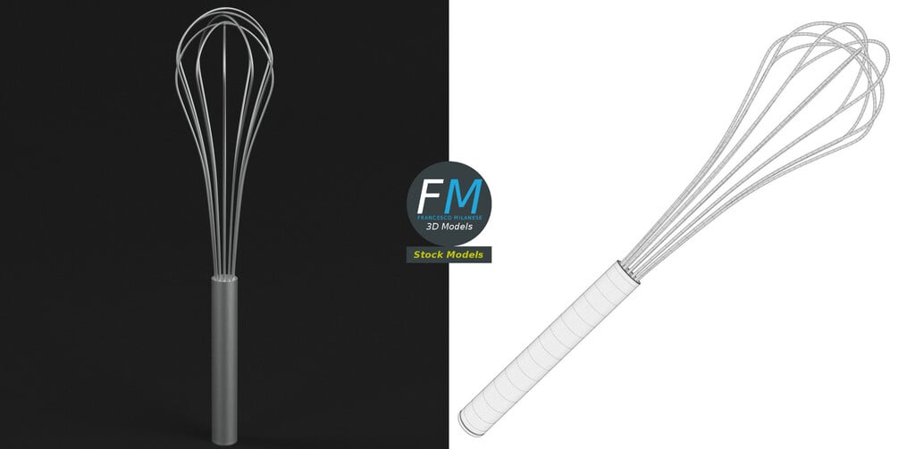 3D MODEL - Kitchen whisk