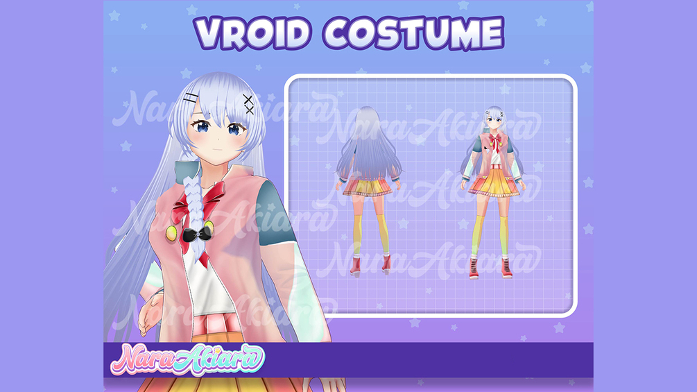 Show Your Style with 3D Vroid Clothes Pink and Blue Track Jacket for ...