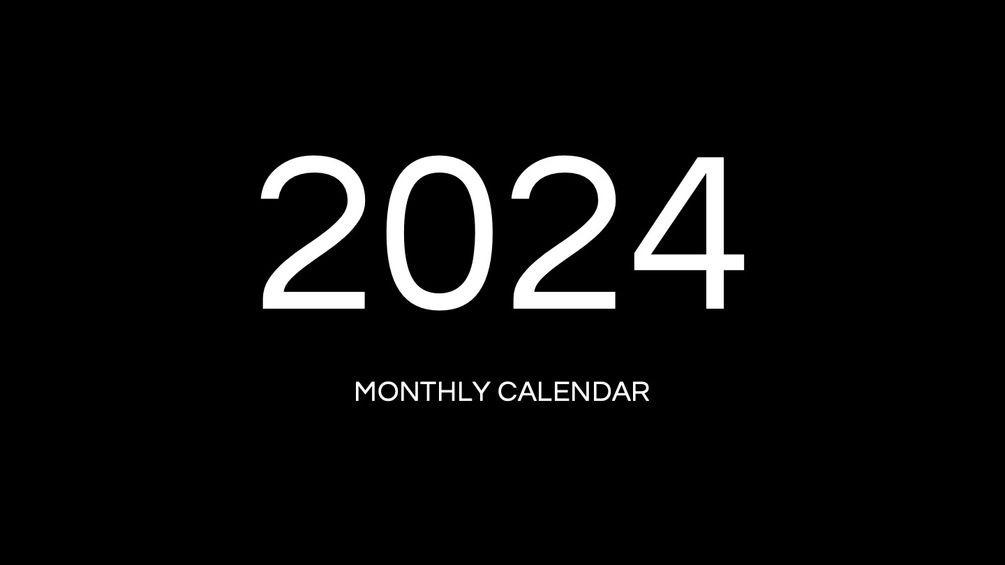 Minimal 2024 Calendar Screensaver
