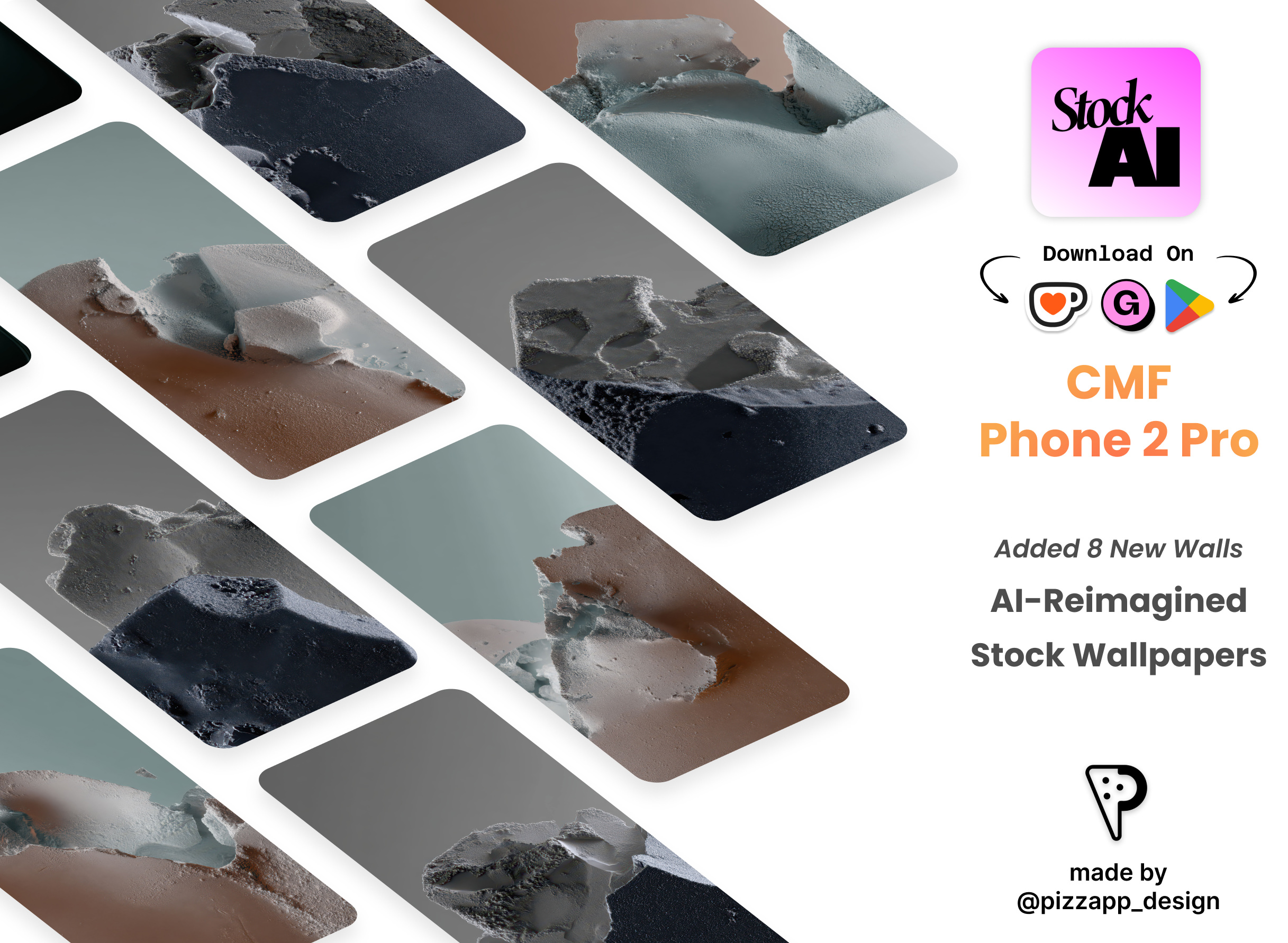 8 New Wallpapers #CMF Phone 2 Pro {available on StockAI} - PizzApp Design
