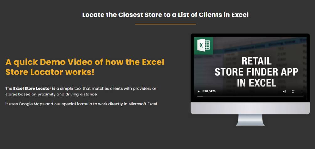 Excel Store Locator