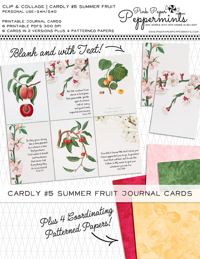 Cardly #5| Fruit Journal Cards