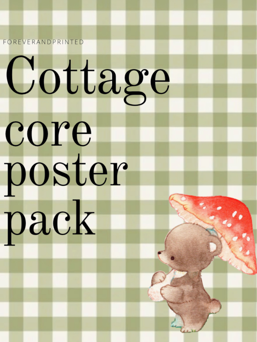 Cottagecore Classroom Poster Pack – 5 Printable PDFs