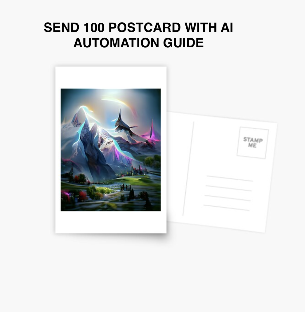 FREE automation guide - Send 100 Postcard with AI