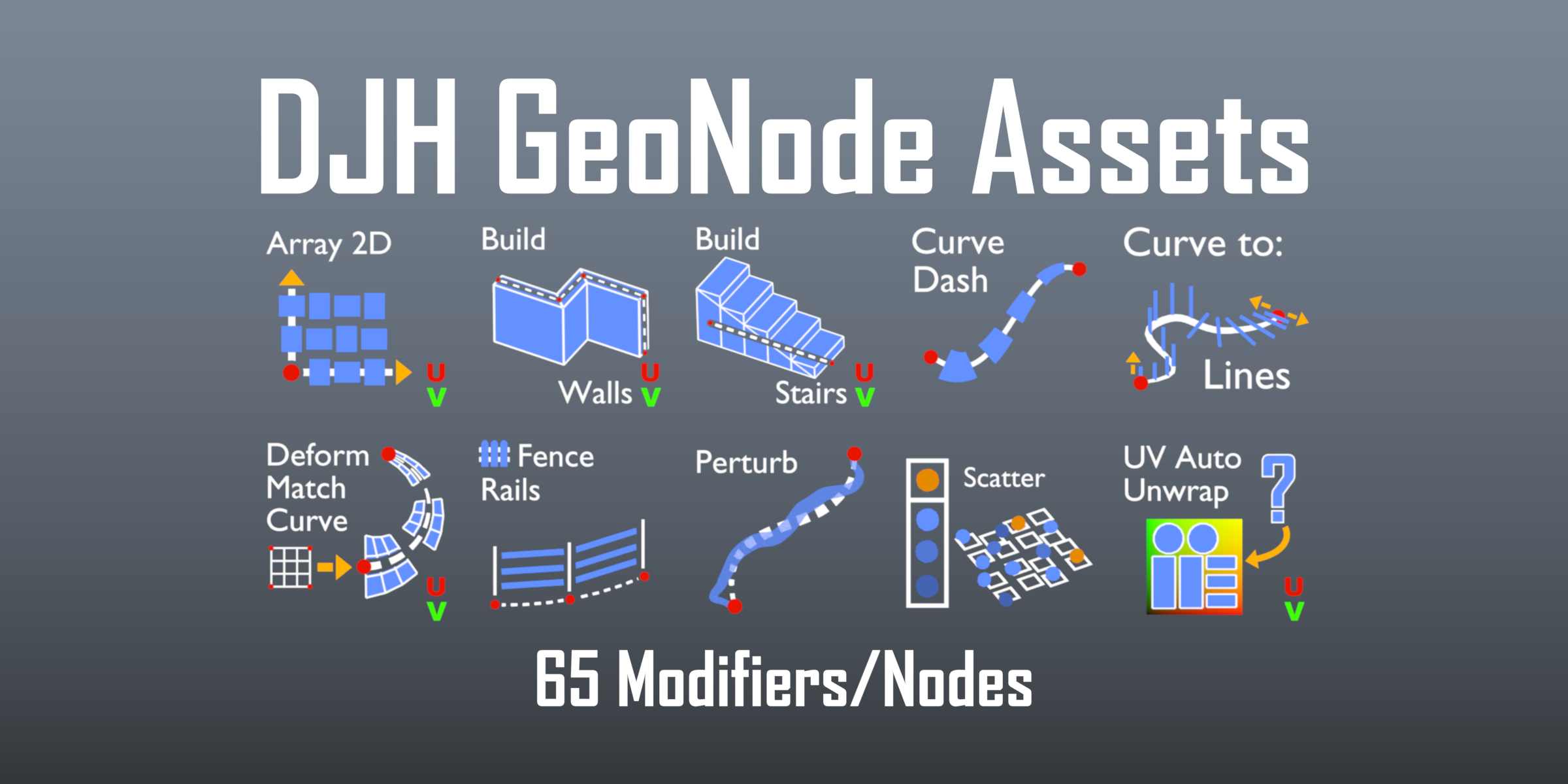 DJH Geometry Node Assets Updated! - Version 11 - Daniel Hickox